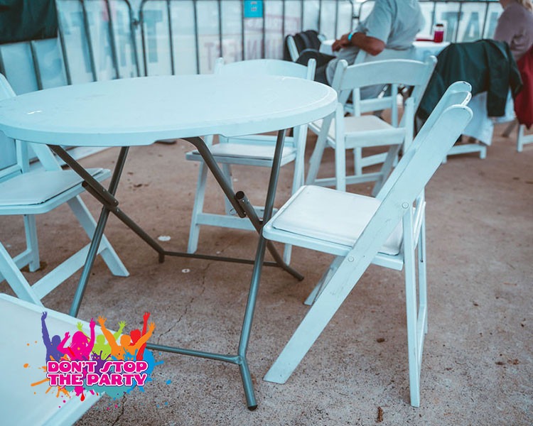 90cm Round Folding Meeting Table | Don't Stop The Party Hire Group