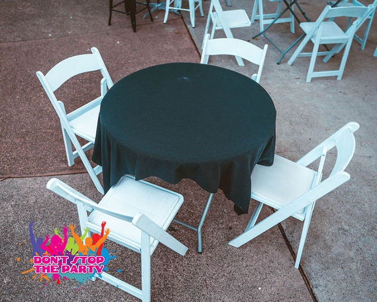 90cm Round Folding Meeting Table | Don't Stop The Party Hire Group