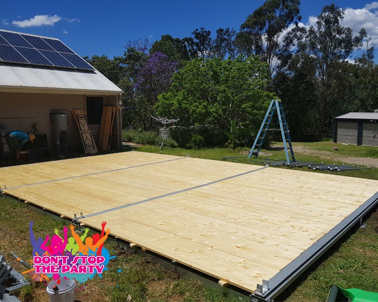 Outdoor Timber Dance Floor - 8x6 | Don't Stop The Party Hire Group